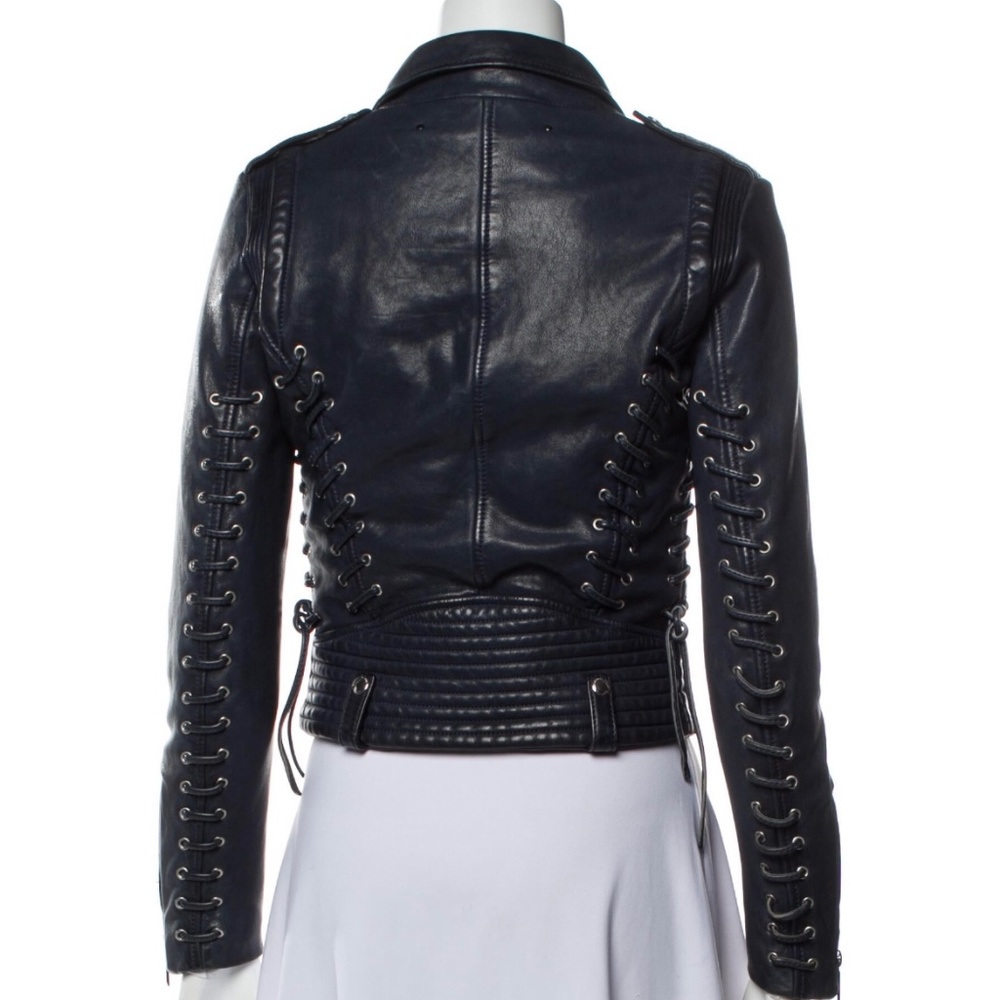 Barbara Bui Leather Biker Jacket - Gem